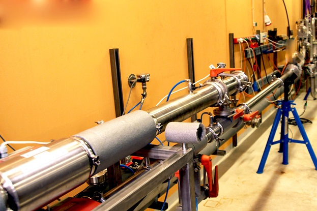 Water laboratory for calibration and type approval of flow meters.